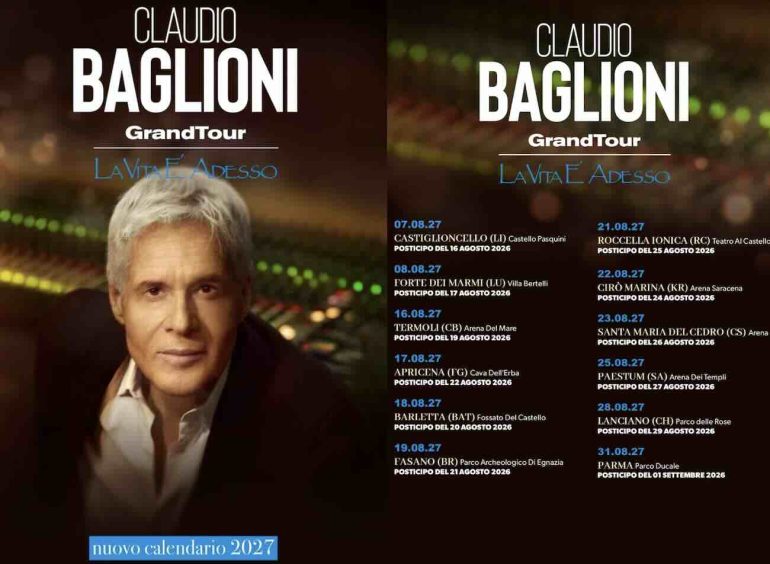 Claudio Baglioni colpito da una polmonite, slitta di un anno il ...